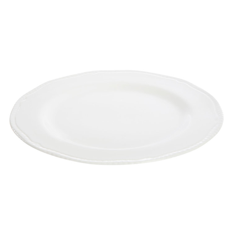 Belfry Kitchen Juarez Large Embossed White Plate | Wayfair.co.uk