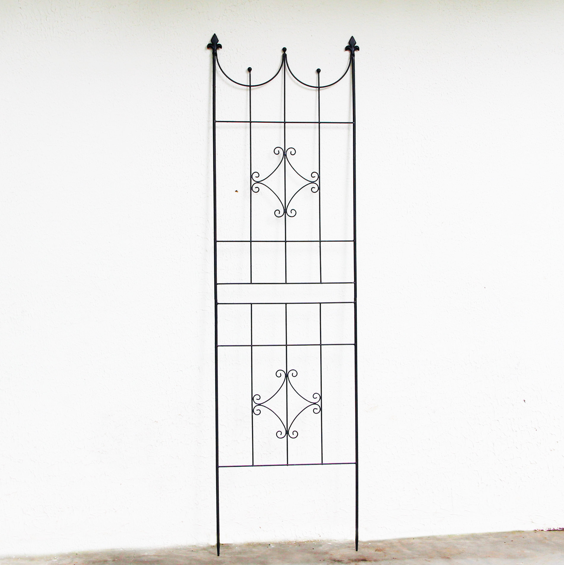 Winston Porter 1 Pack 70" H X 20" W Metal Garden Trellis Black, Wire ...