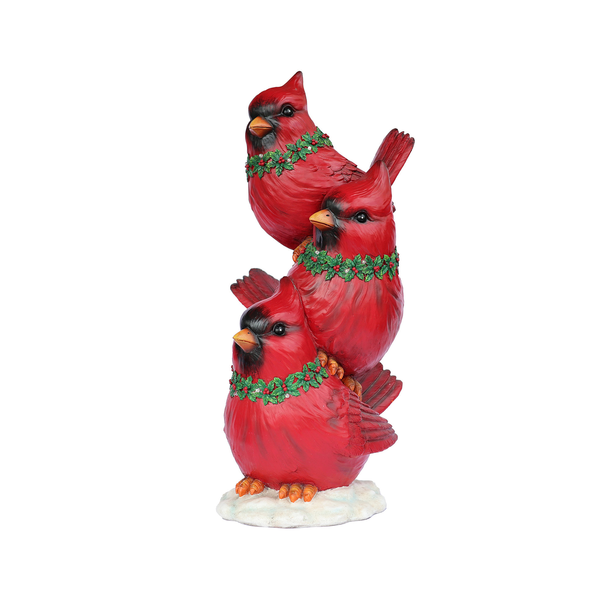 Hi-Line Gift Ltd. Stacking Cardinals Christmas Decor with LED Lights ...