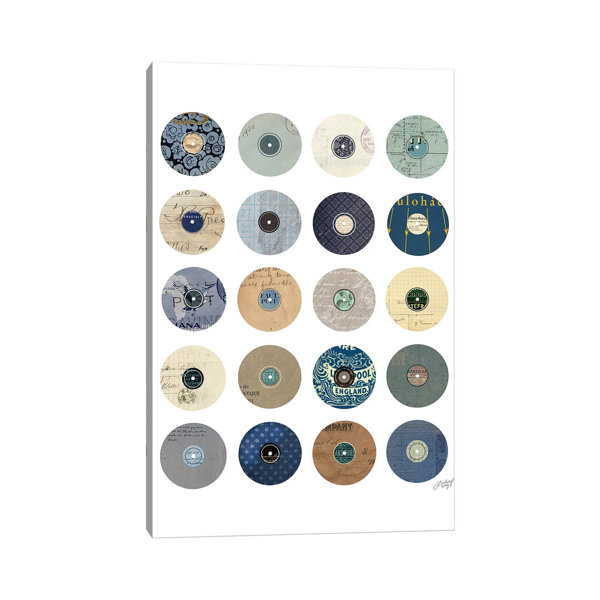 George Oliver Vinyl Record Collage by LindseyKayCo - Wrapped Canvas ...