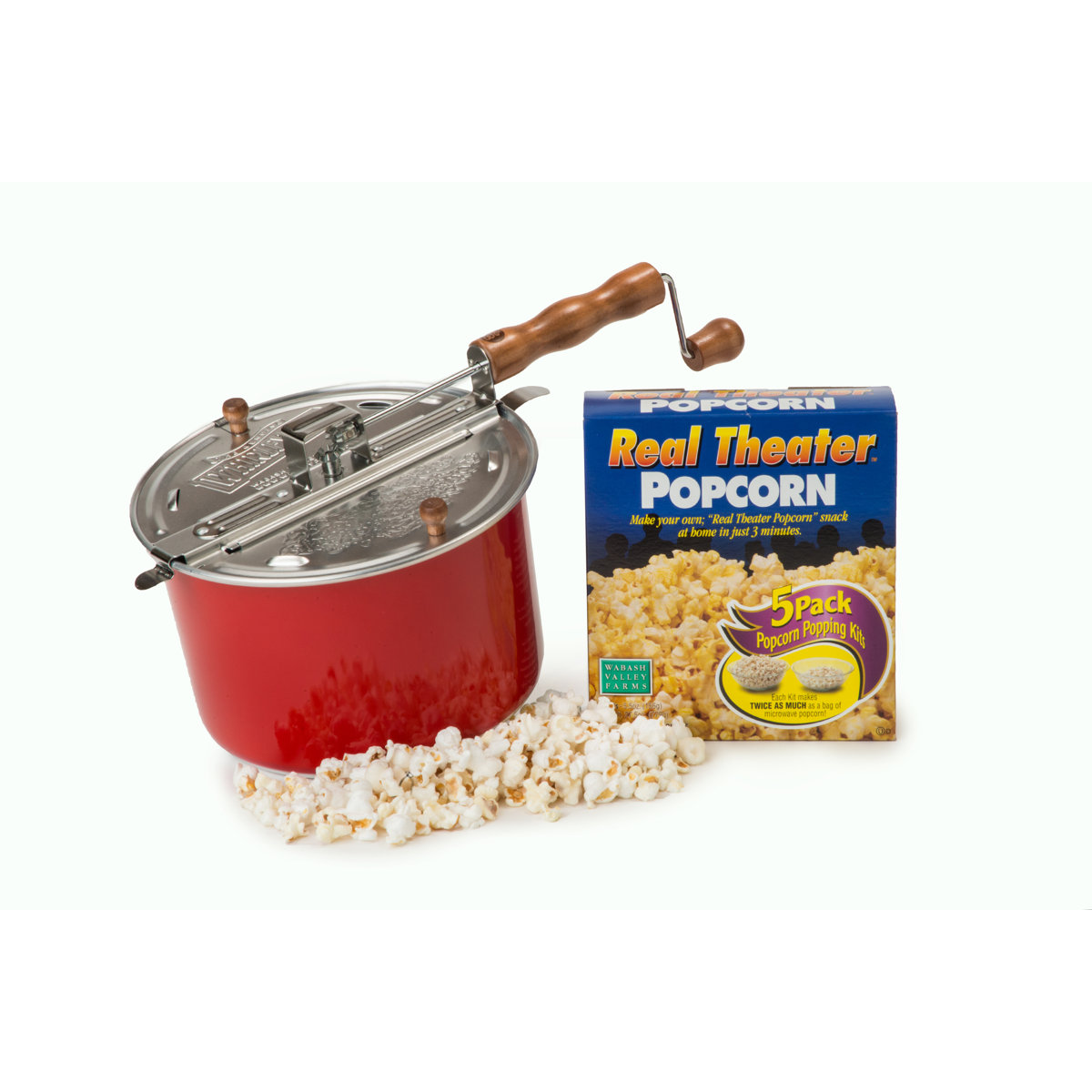 Wabash Valley Farms 192 Oz. Whirley 2 Piece Popper Set | Wayfair