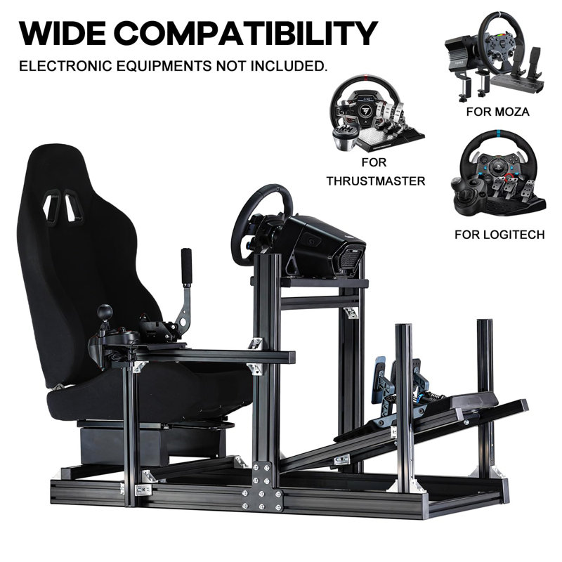 Anman Aluminum F1 Racing Simulator CockpitFit Logitech G29 Thrustmaster ...