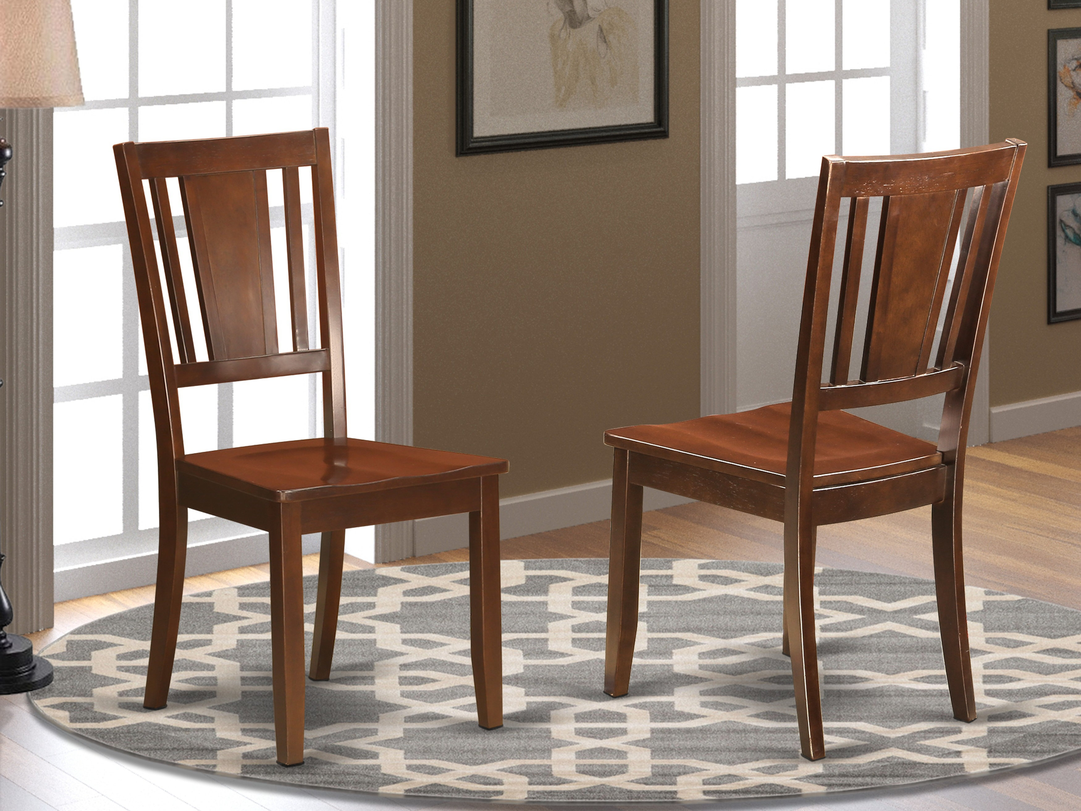 Charlton Home® Sisneros Solid Wood Panel Back Side Chair & Reviews ...