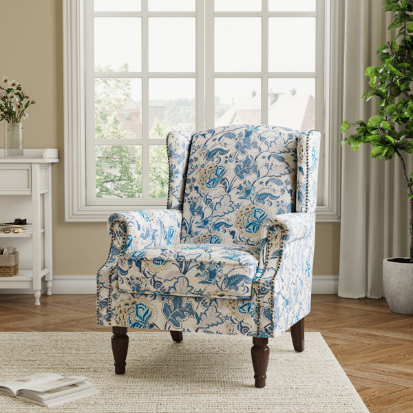Blue Wingback Accent Chairs You'll Love | Wayfair
