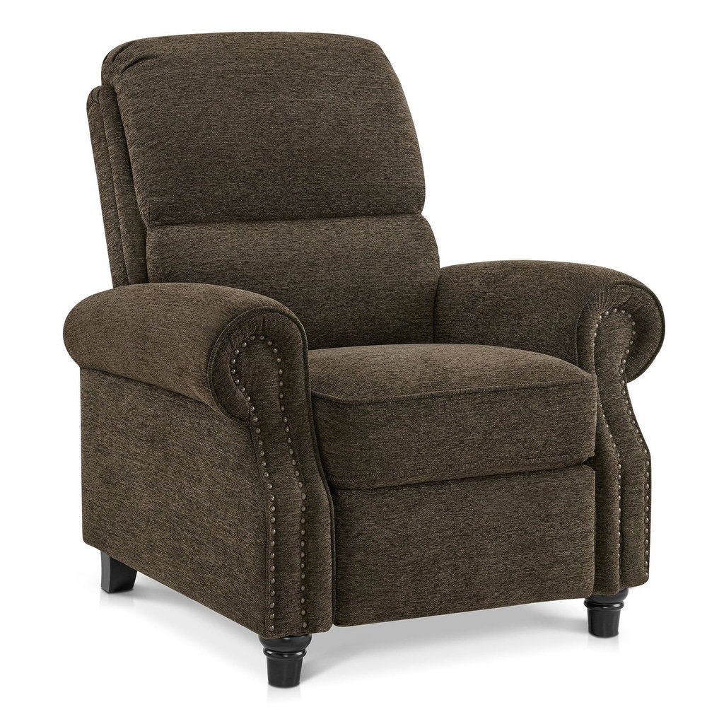 MCombo Pushback Recliner Chair, Chenille Upholstered Accent Chairs ...