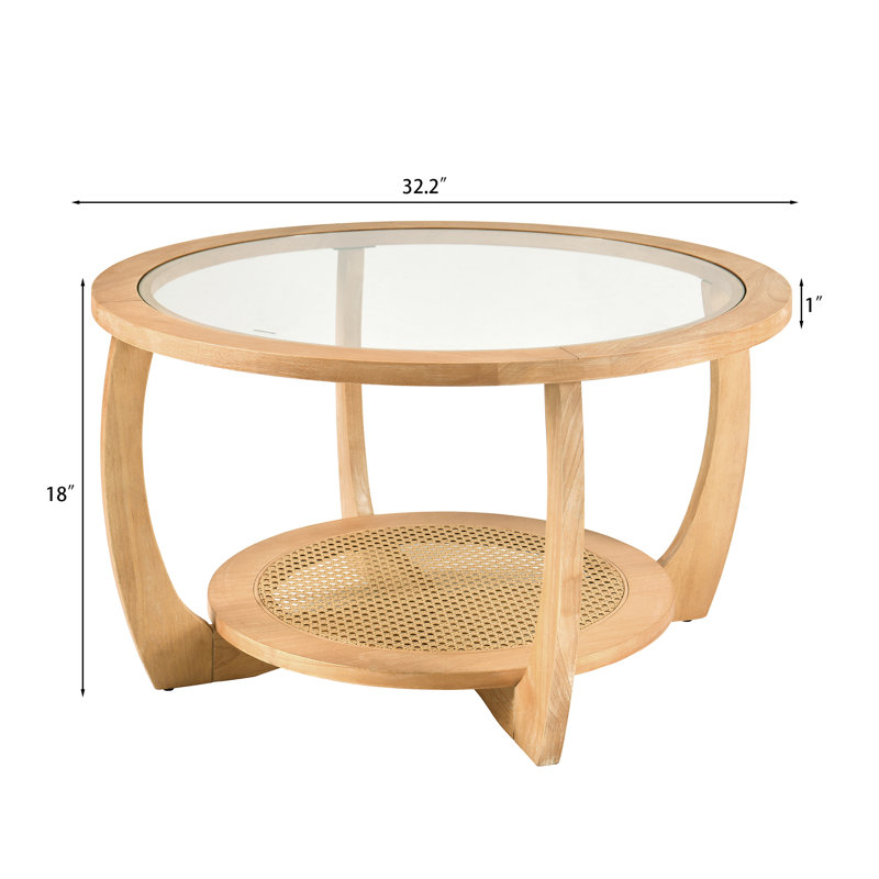 Bayou Breeze Boria Round Rattan Coffee Table & Reviews - Wayfair Canada