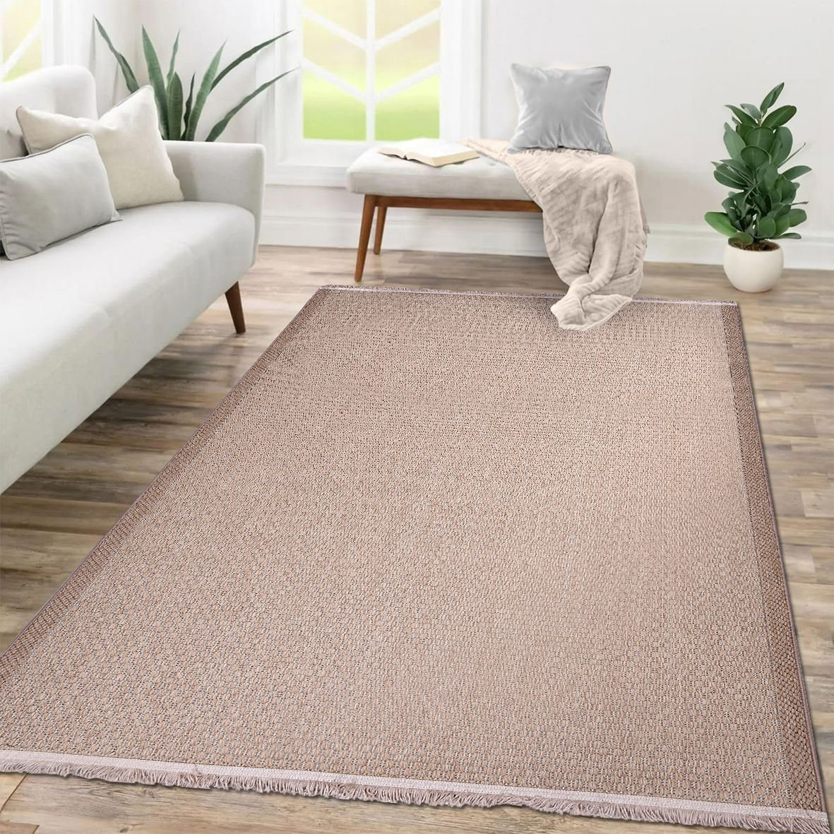 Beachcrest Home™ Abjectly Beige Jute Sisal Machine Made Area Rug | Wayfair