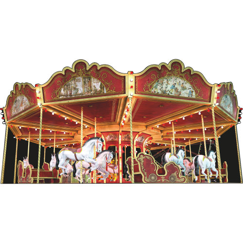 Wet Paint Printing SP13236 Night Carnival Carousel Amusement Park ...