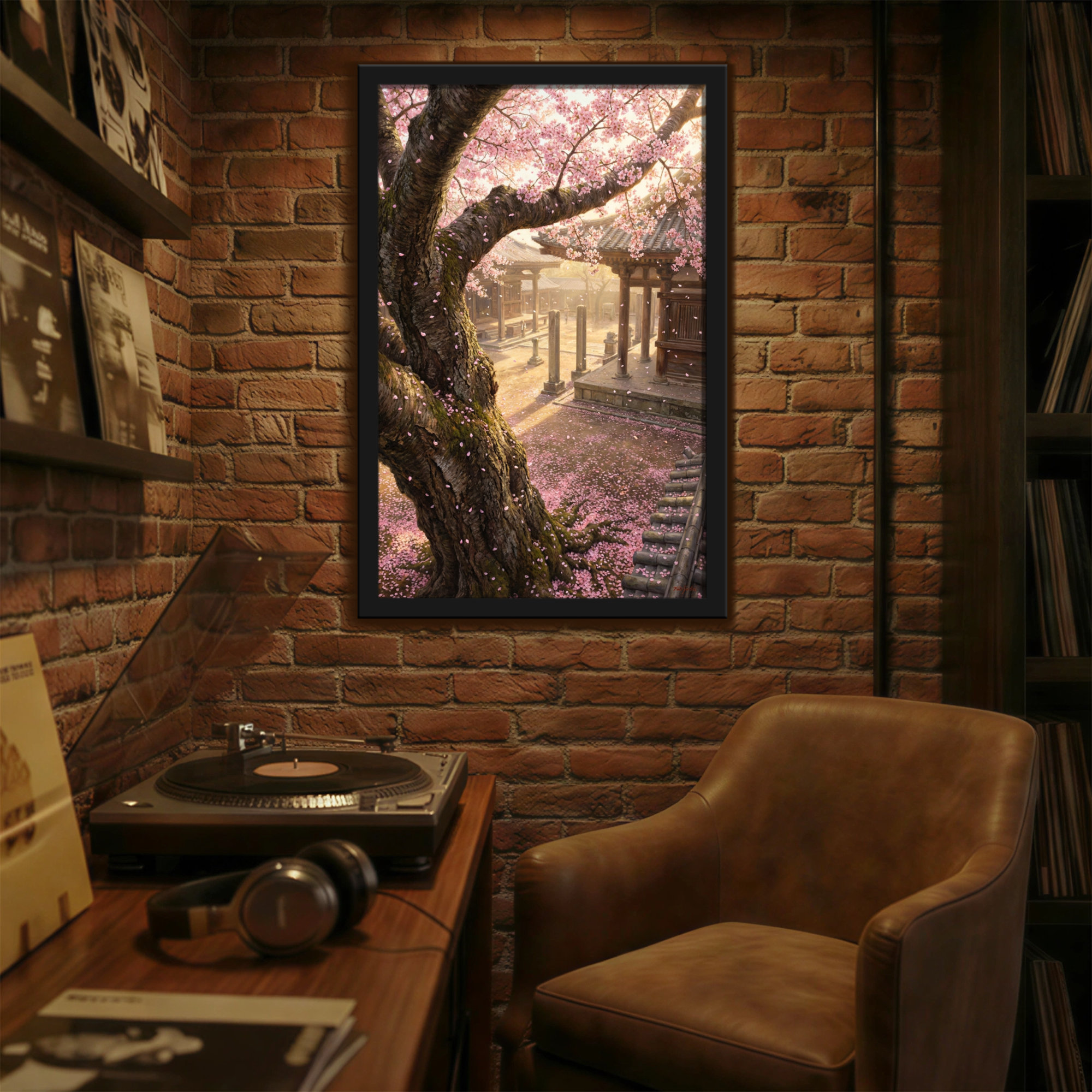 Astoria Grand Plants & Flowers Cherry Blossom Temple Garden Scene | Wayfair