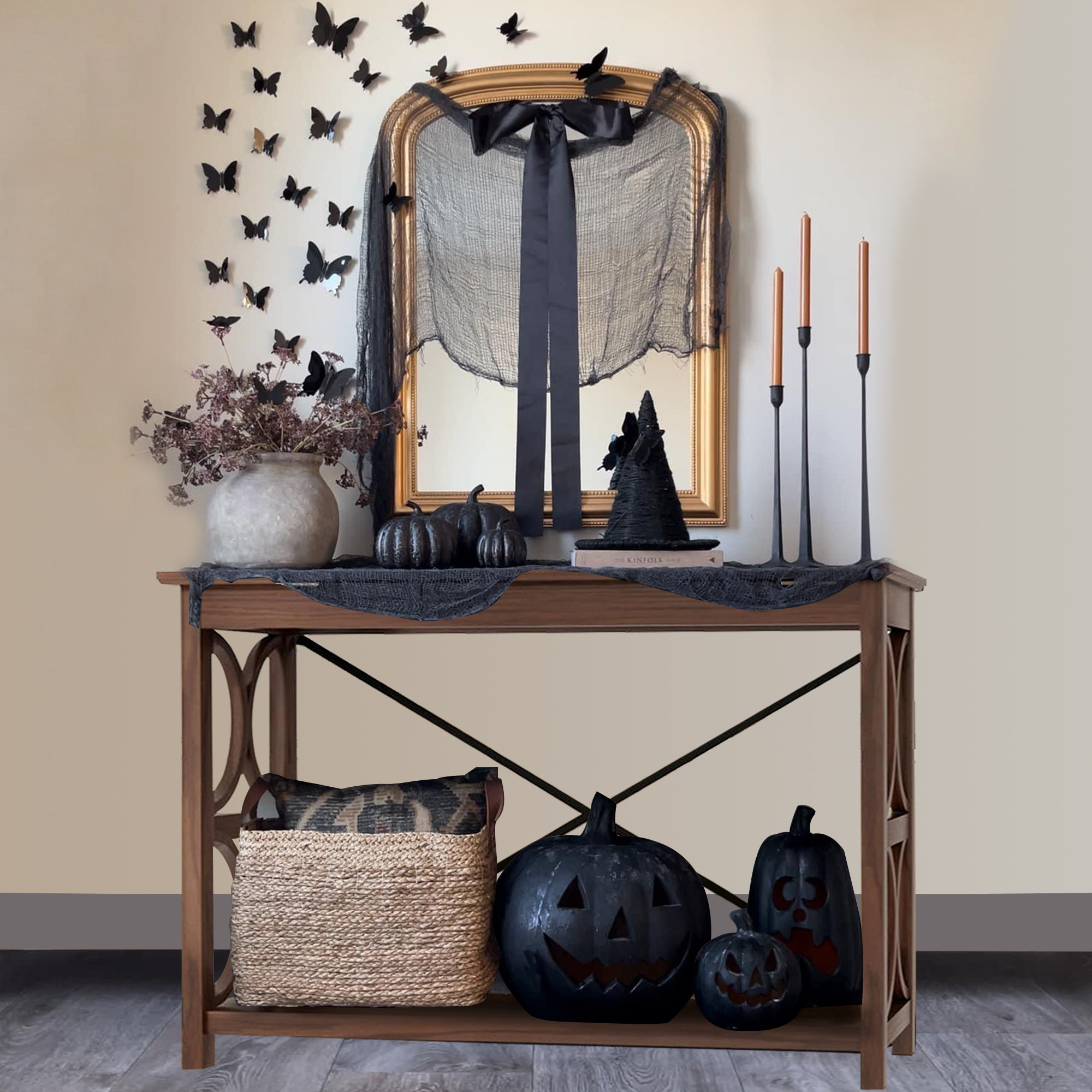 olilawn Olilawn Console Tables, Console Sofa Table with 2-Tier Storage ...