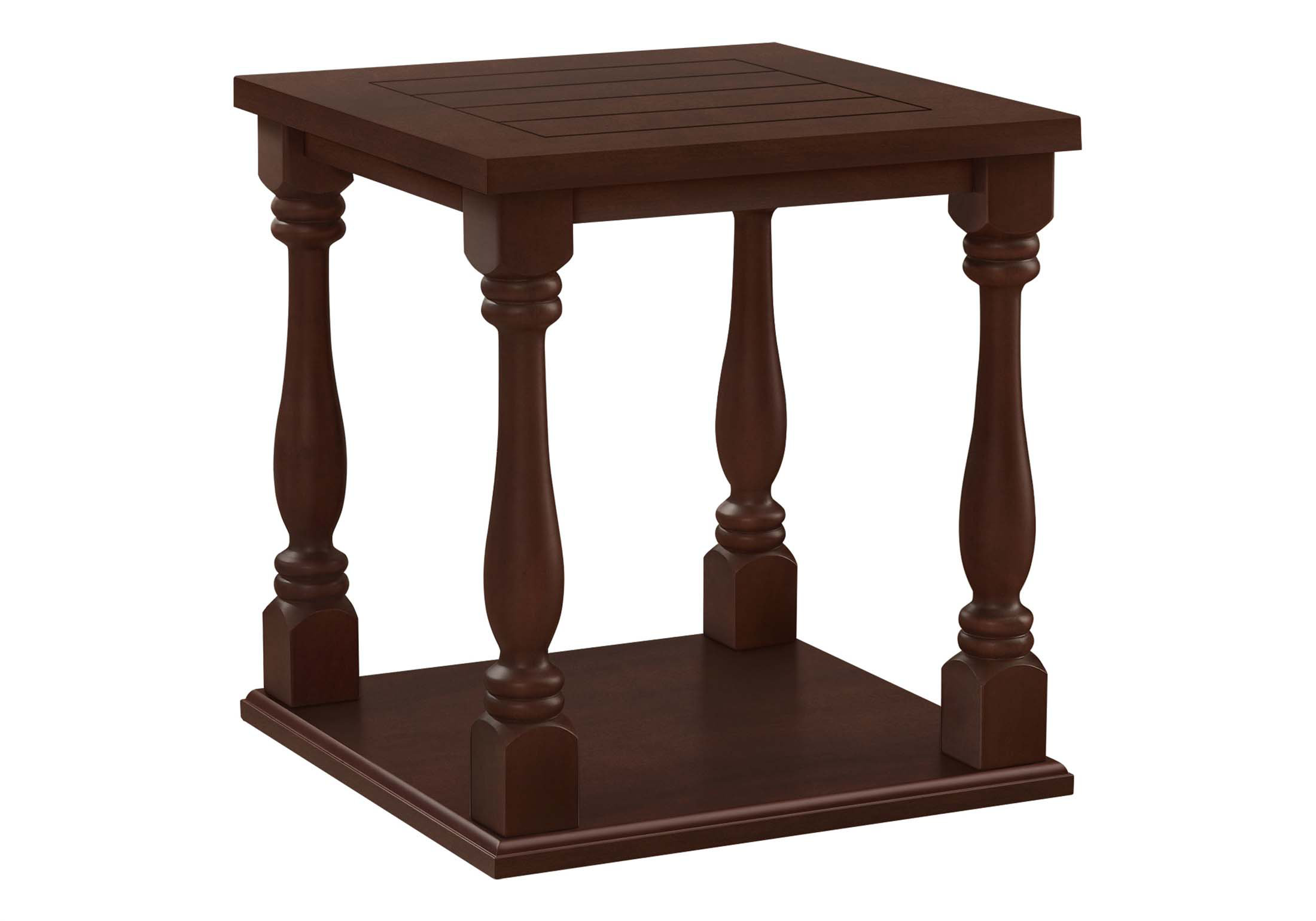 Red Barrel Studio® Traditional Espresso Brown Veneer 2-Tier Square ...