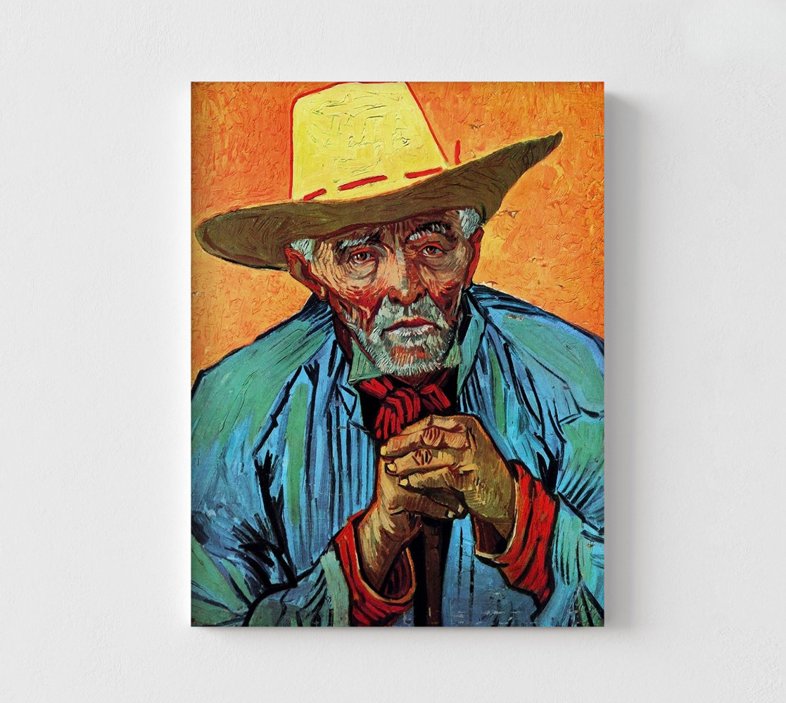 WeFrameArt Patience Escalier By Vincent Van Gogh, Old Man Print, Oil ...