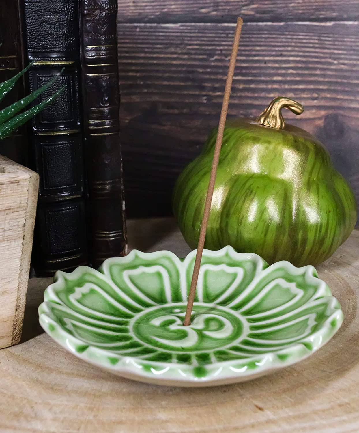 Dakota Fields Fengshui Zen Buddha Om Lotus Padma Flower Ceramic Round ...