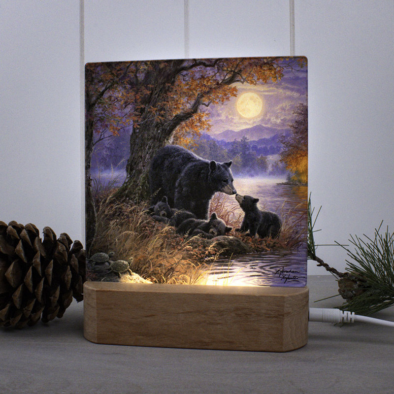 Glow Decor Black Bear Family Night Light | Wayfair