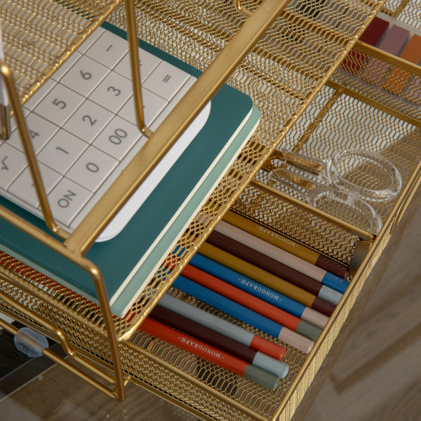 Martha Stewart Thomas Martha Stewart Mesh Metal Desktop Organizer With ...