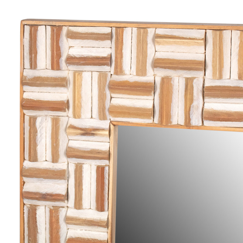 Ophelia & Co. Crystianna Recycled Wood Rectangular Mirror | Wayfair