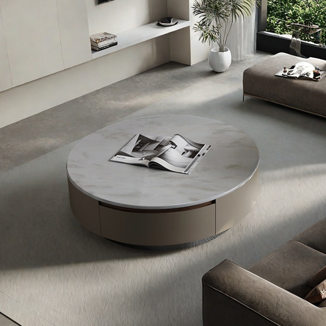 Trentastic Trails Modern round marble coffee table | Wayfair