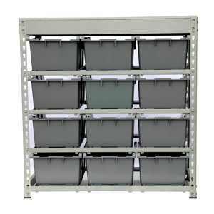 Rebrilliant Jiyana 33 W x 15 D x 36 H Garage Storage Bin Rack System ...
