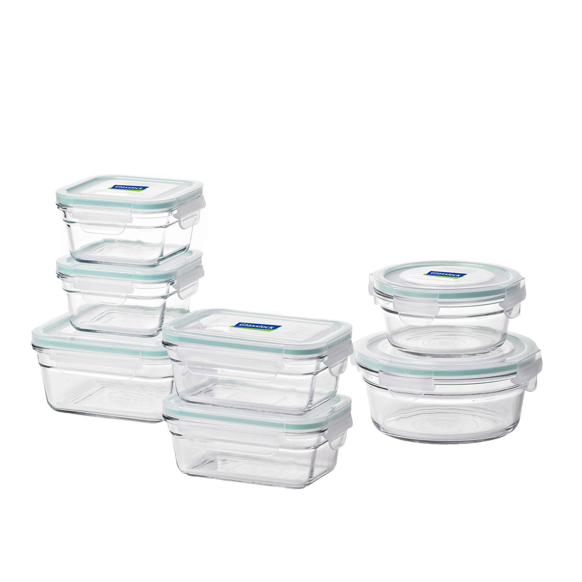 Glasslock Oven and Microwave Safe Glass Food Storage Containers 14 ...