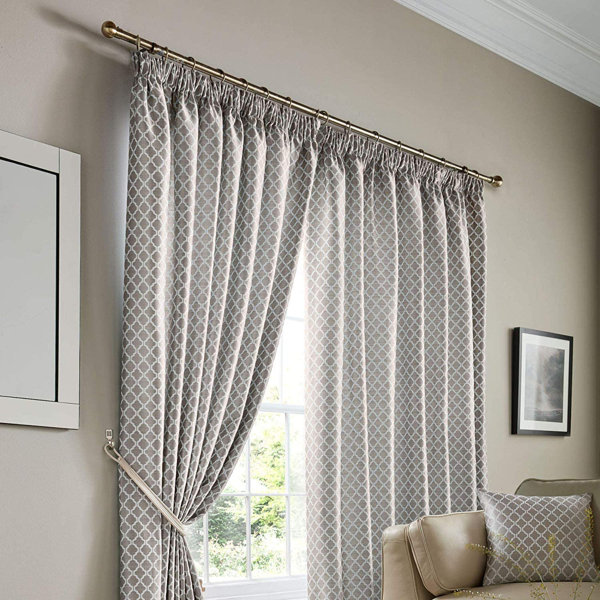 Rosalind Wheeler Dareece Cotswold Pencil Pleat Lined Curtains & Reviews ...