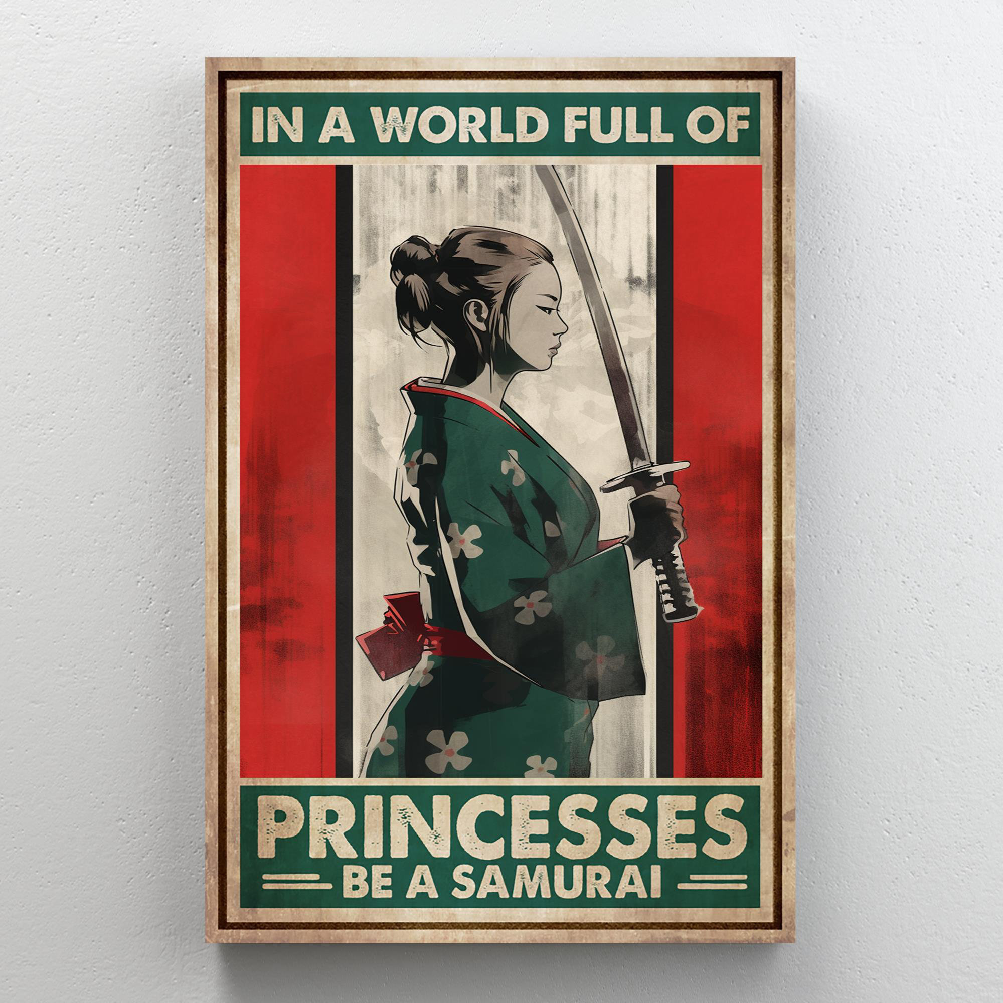 Trinx Be A Samurai - 1 Piece Rectangle Graphic Art Print Be A Samurai ...