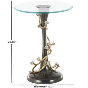 House of Hampton® Revell Glass Abstract End Table & Reviews | Wayfair