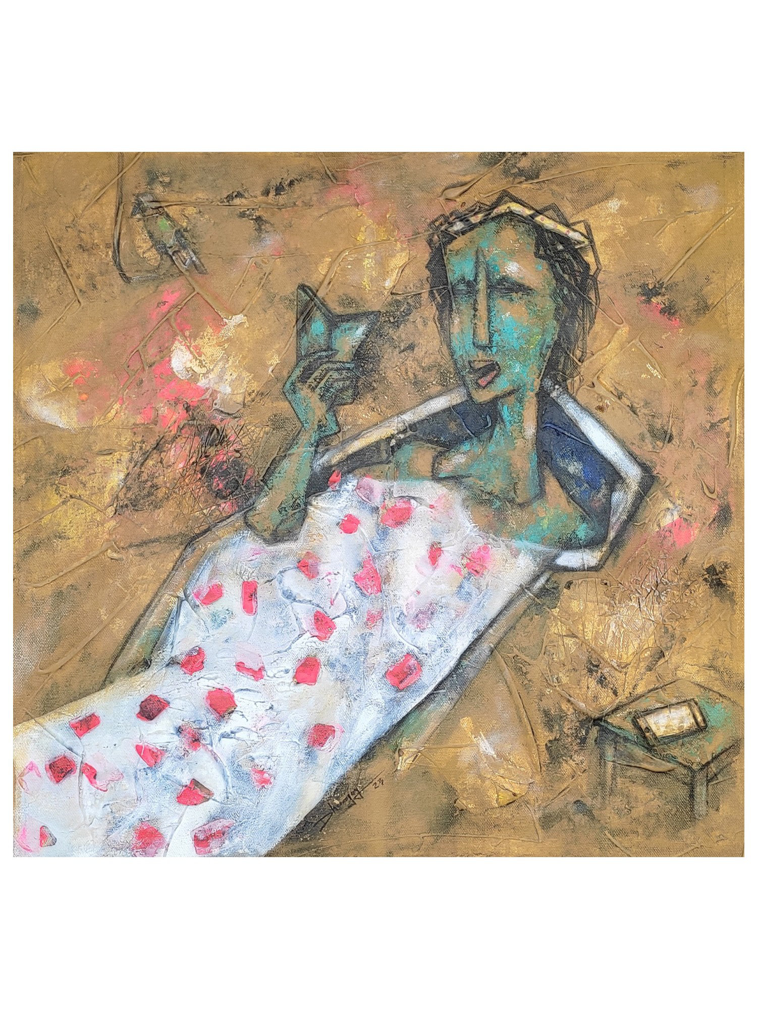 Exotic India Relaxation - Abstract Art | Mixed Media On Canvas | By ...