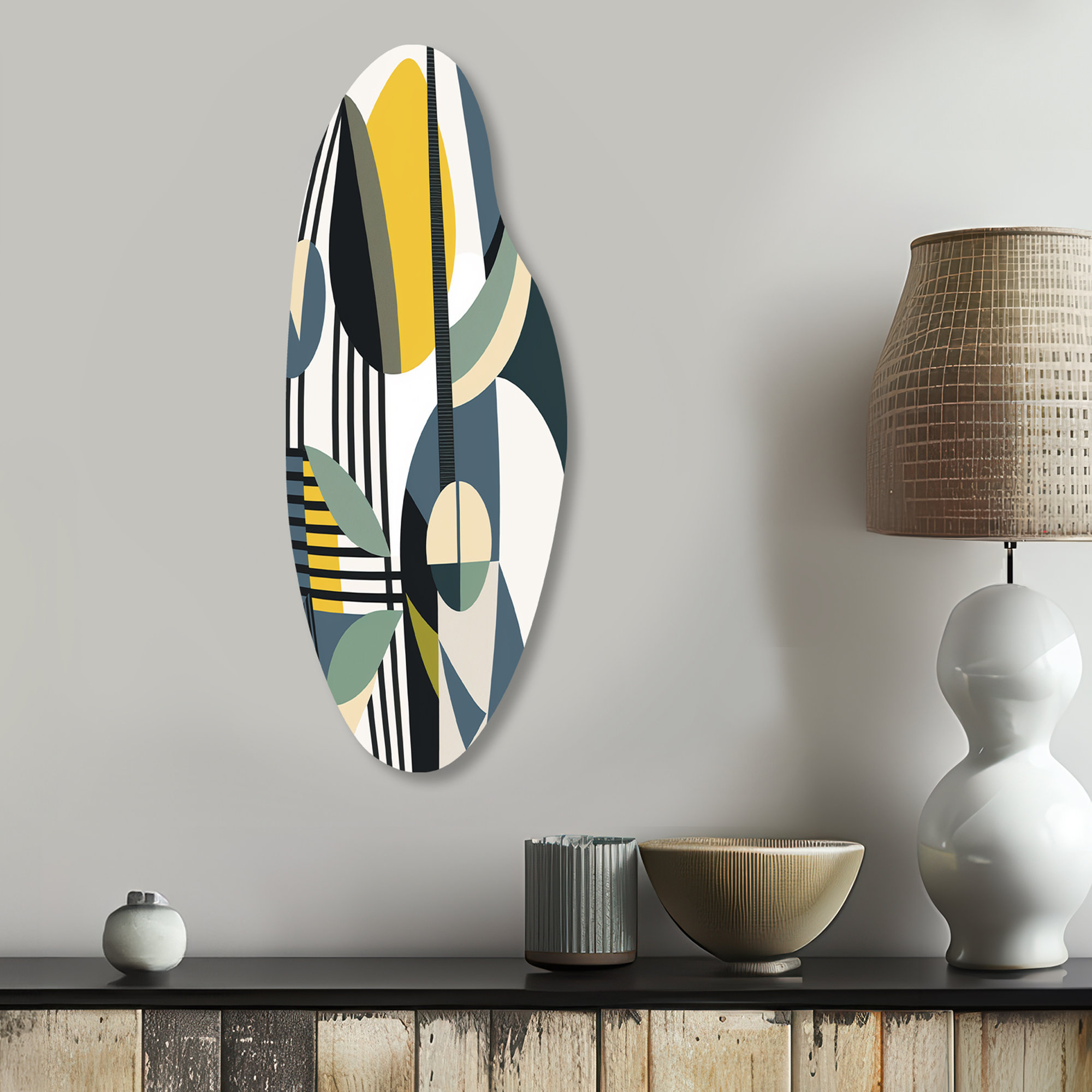 Design Art Vintage Mid-Century Graphics I - Modern Midcentury Curved ...