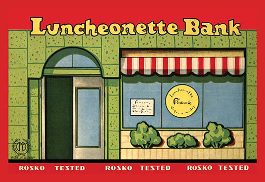 Buyenlarge 'Luncheonette Bank Storefront' Vintage Advertisement | Wayfair