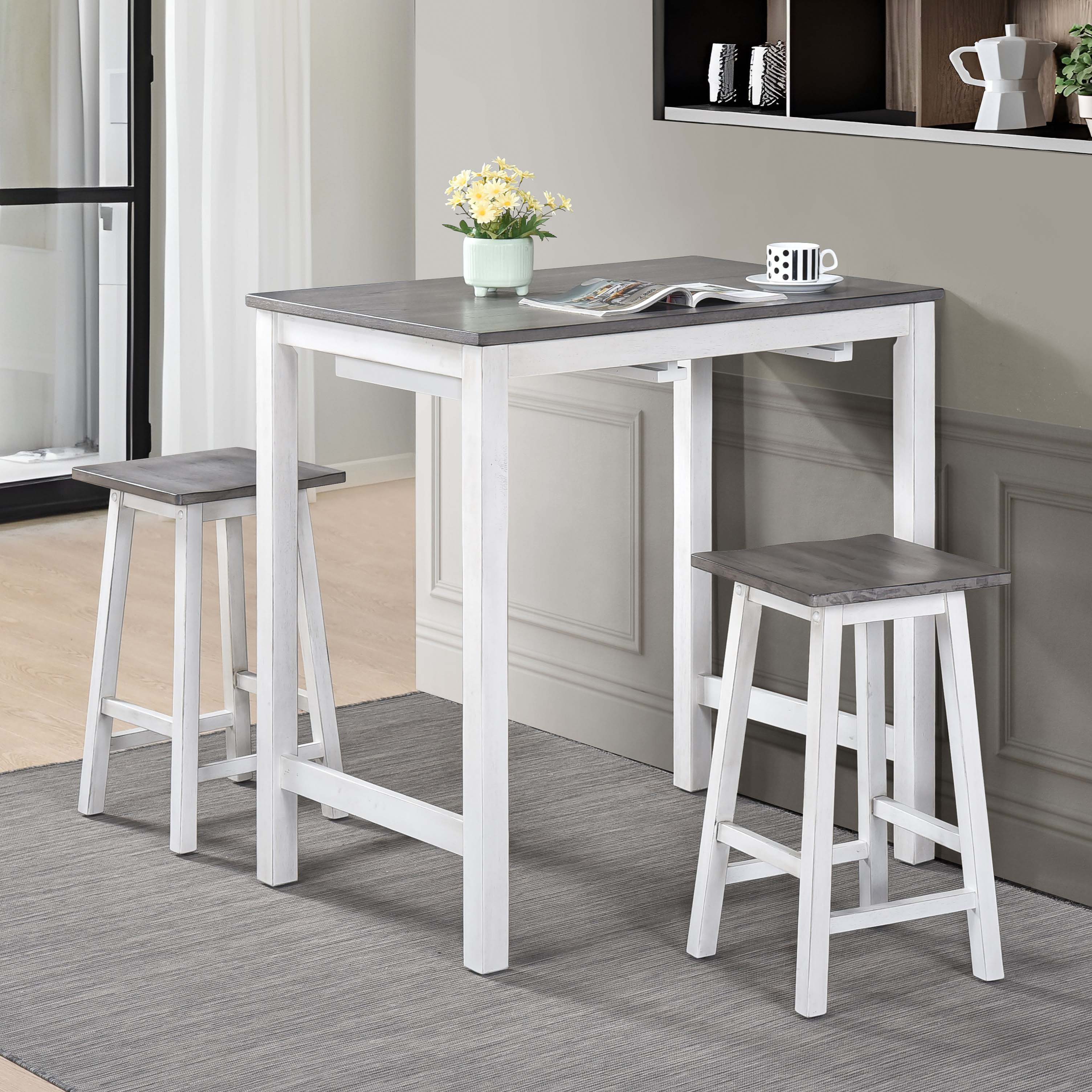 Gracie Oaks 3 Pieces Counter Set Hanging Stool Easy To Clean For Small ...