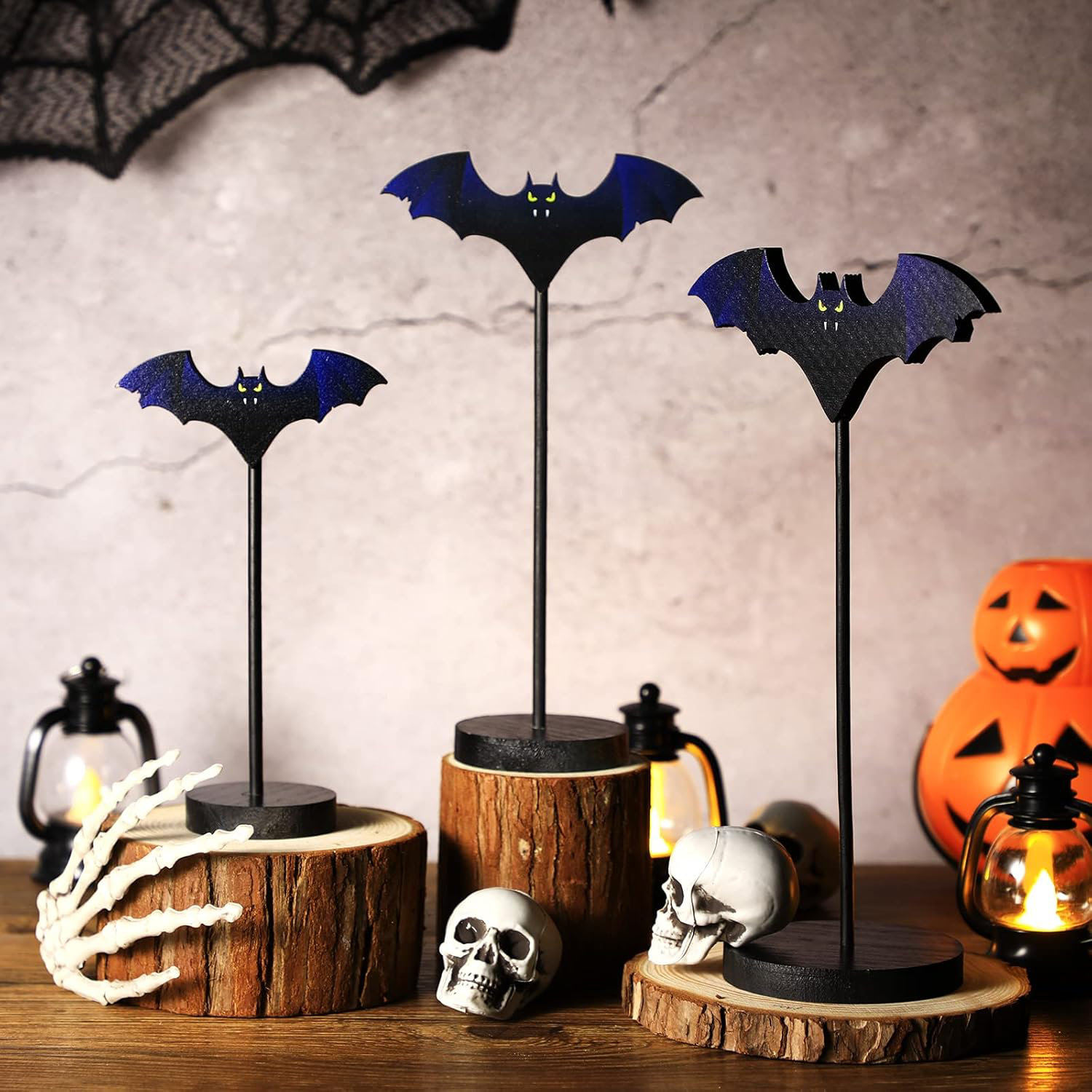 The Holiday Aisle® 3 Pieces Halloween Table Decorations Tall Standing ...
