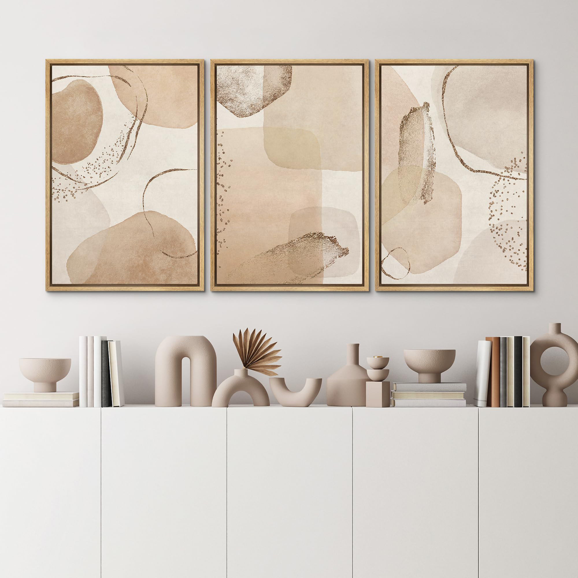wall26 " Earth Tone Abstracts With Gold Accents Illustrations Modern ...