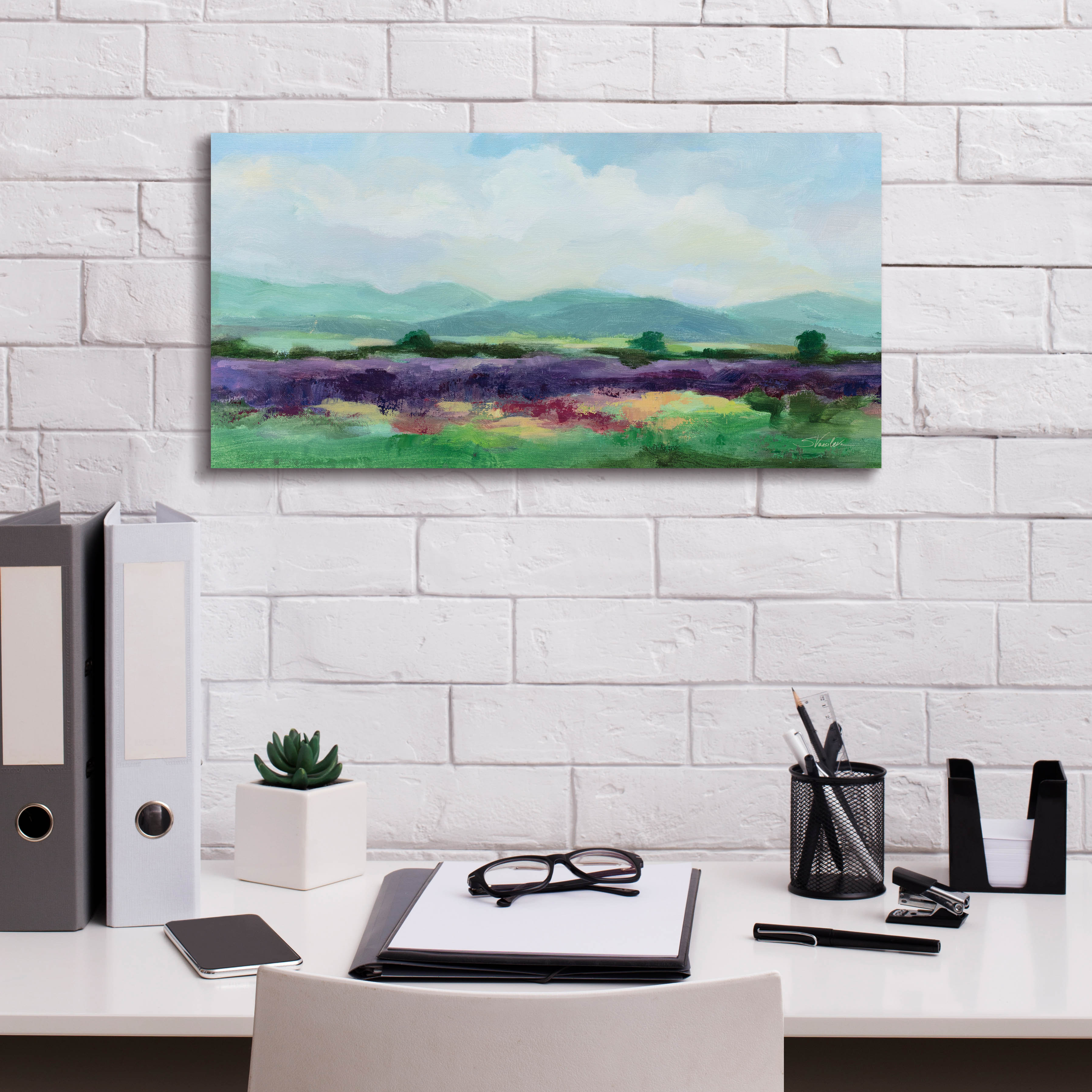 Winston Porter 'May Lavender Field 1' by Silvia Vassileva Canvas Wall ...