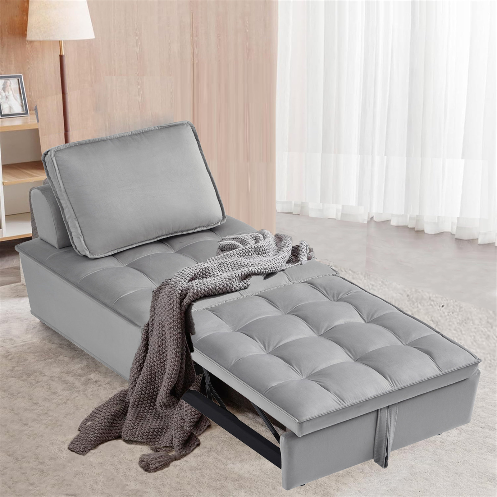 Ebern Designs Sleeper Chair Bed Pull Out Chair Bed, Sofa Bed With ...