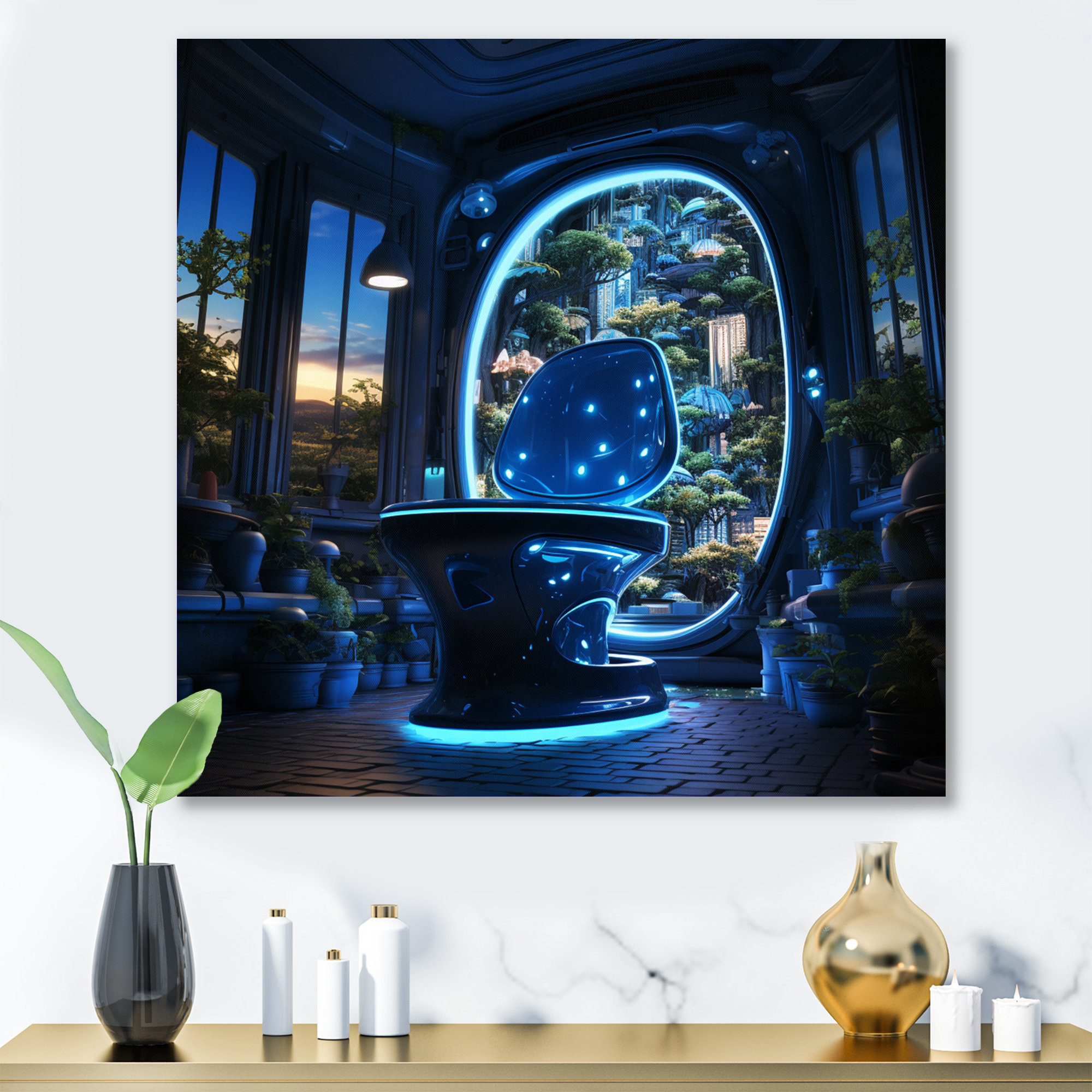 Winston Porter Hightech Haven Futuristic Toilet II - Bath & Laundry ...