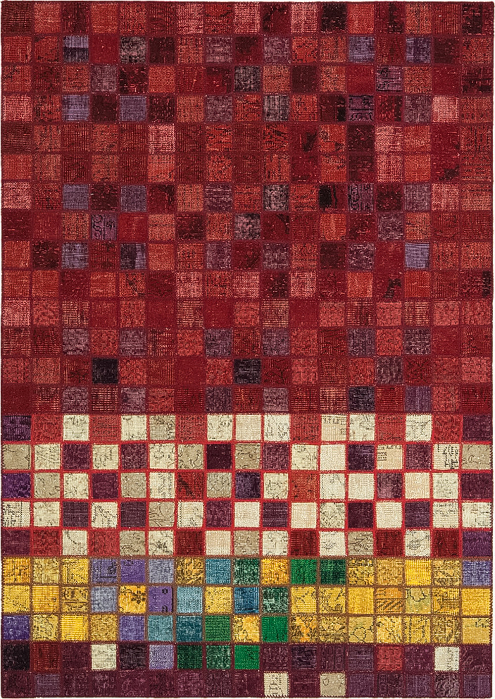 String Matter Mosaic Highlight Patchwork Area Rug | Wayfair