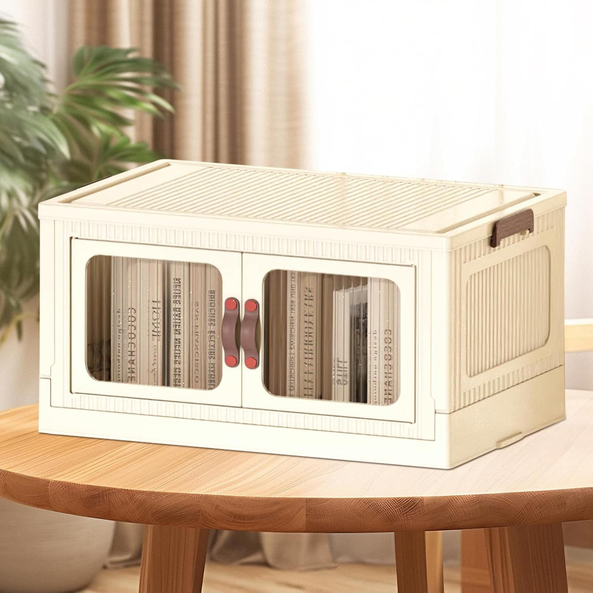 Rebrilliant Stackable Storage Bins 30 Qt, Folding Storage Bins With ...