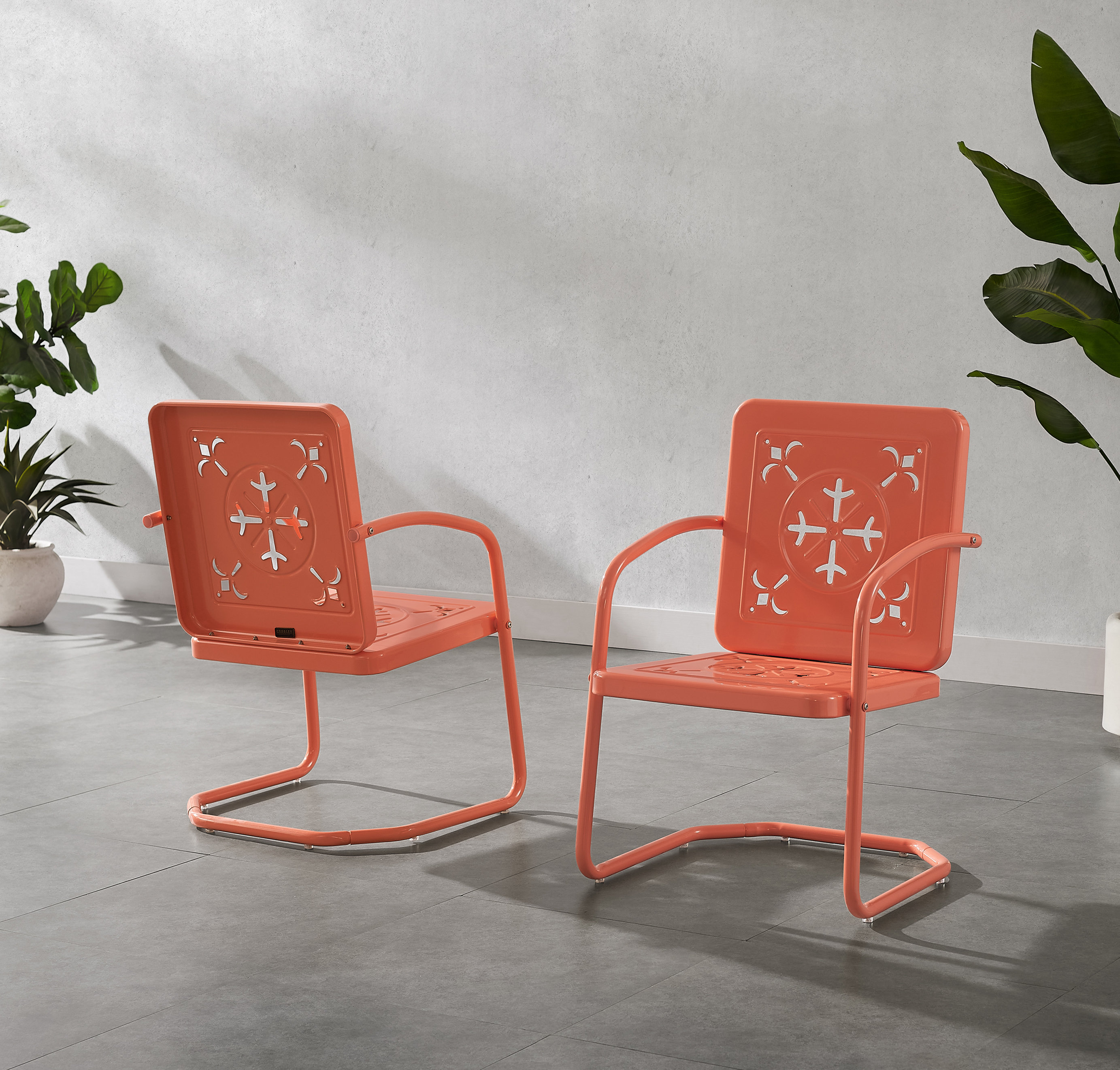 Winston Porter Passmore 2-piece Retro Outdoor Chair Set & Reviews | Wayfair