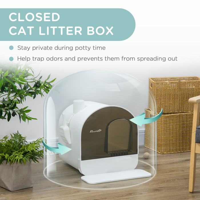 AllModern Sabrina Plastic Litter Box Enclosure with Scoop & Reviews ...