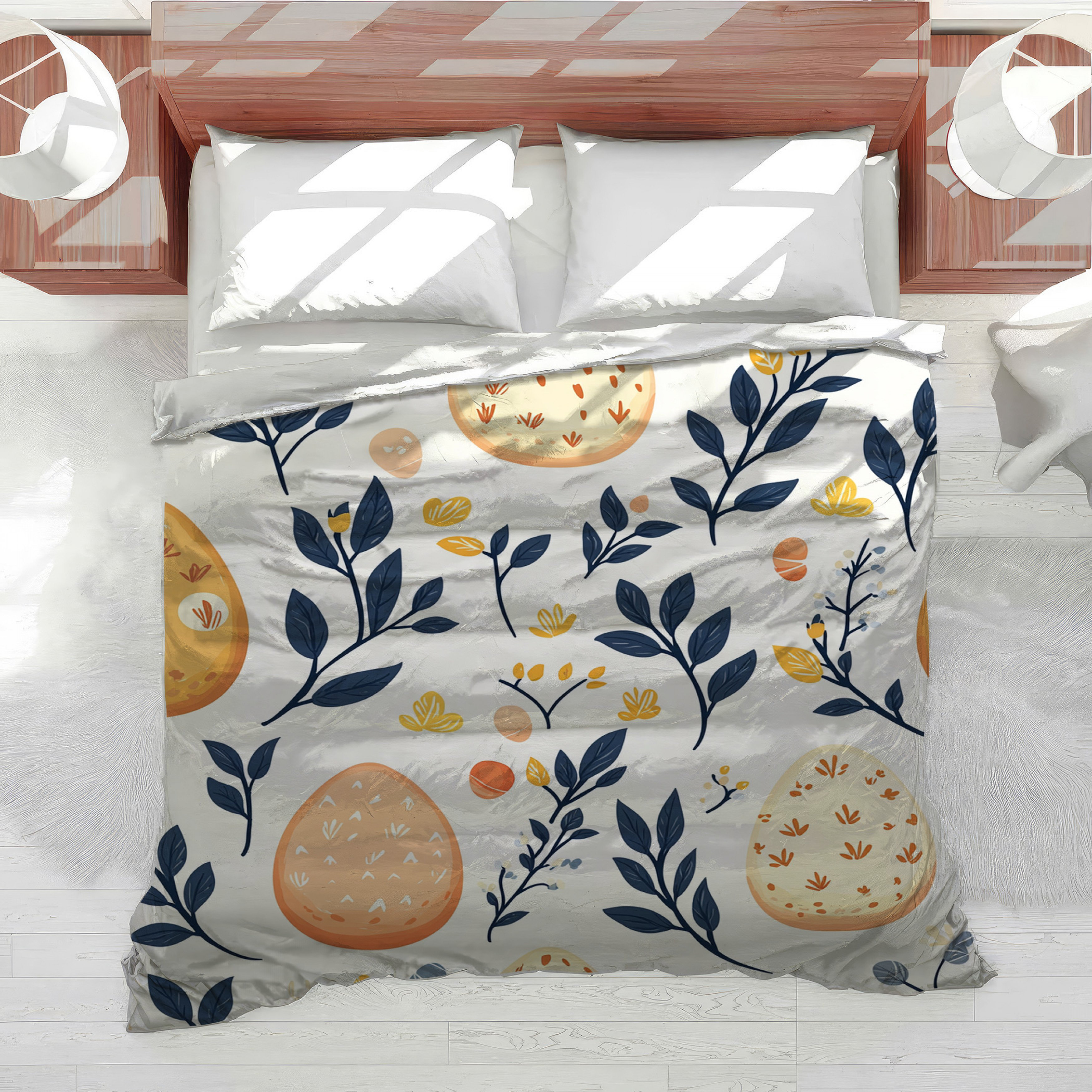 VisionDecor Nature Doodles Bedding Graphics Comforter Minimalist | Wayfair