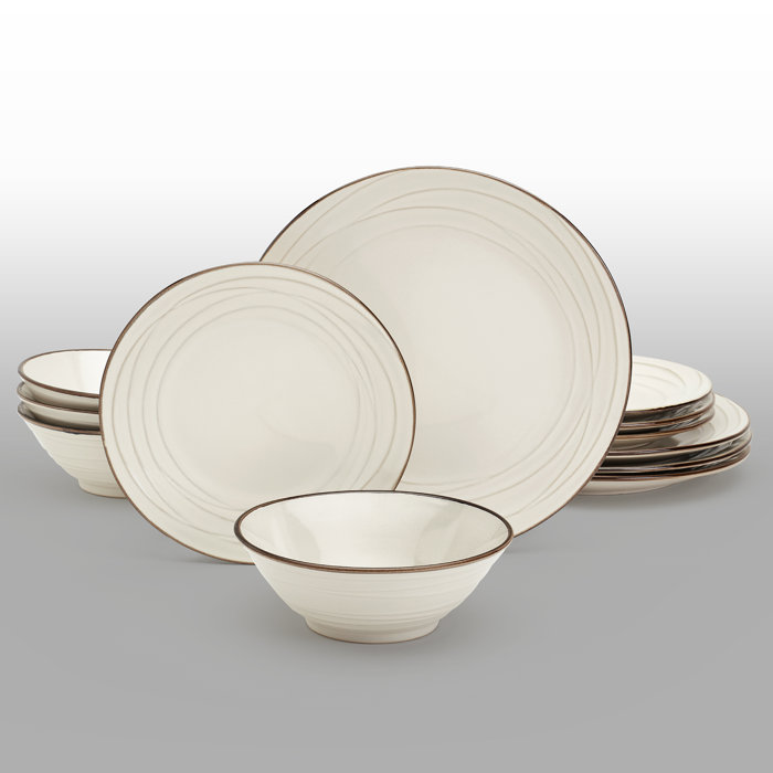 Tabletops Gallery Embossed Dinnerware Tabletops Gallery 12PC Set | Wayfair