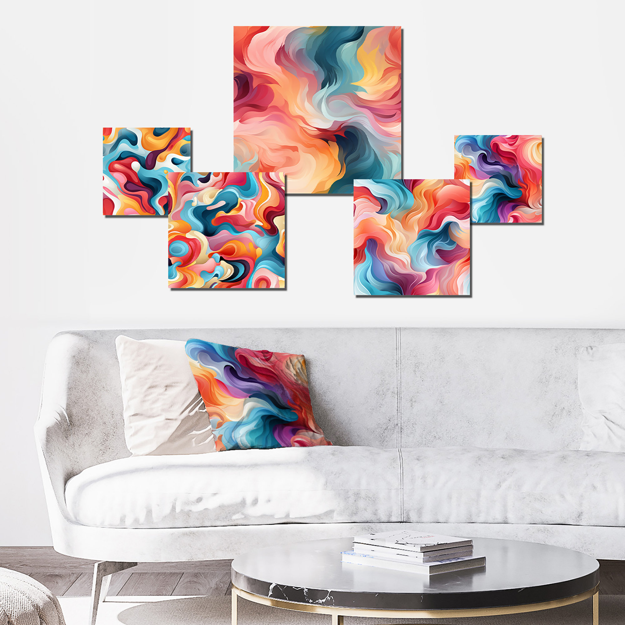 Ivy Bronx Colorful Popart Playful Mirage IV - Pop Art Wall Decor Set Of ...