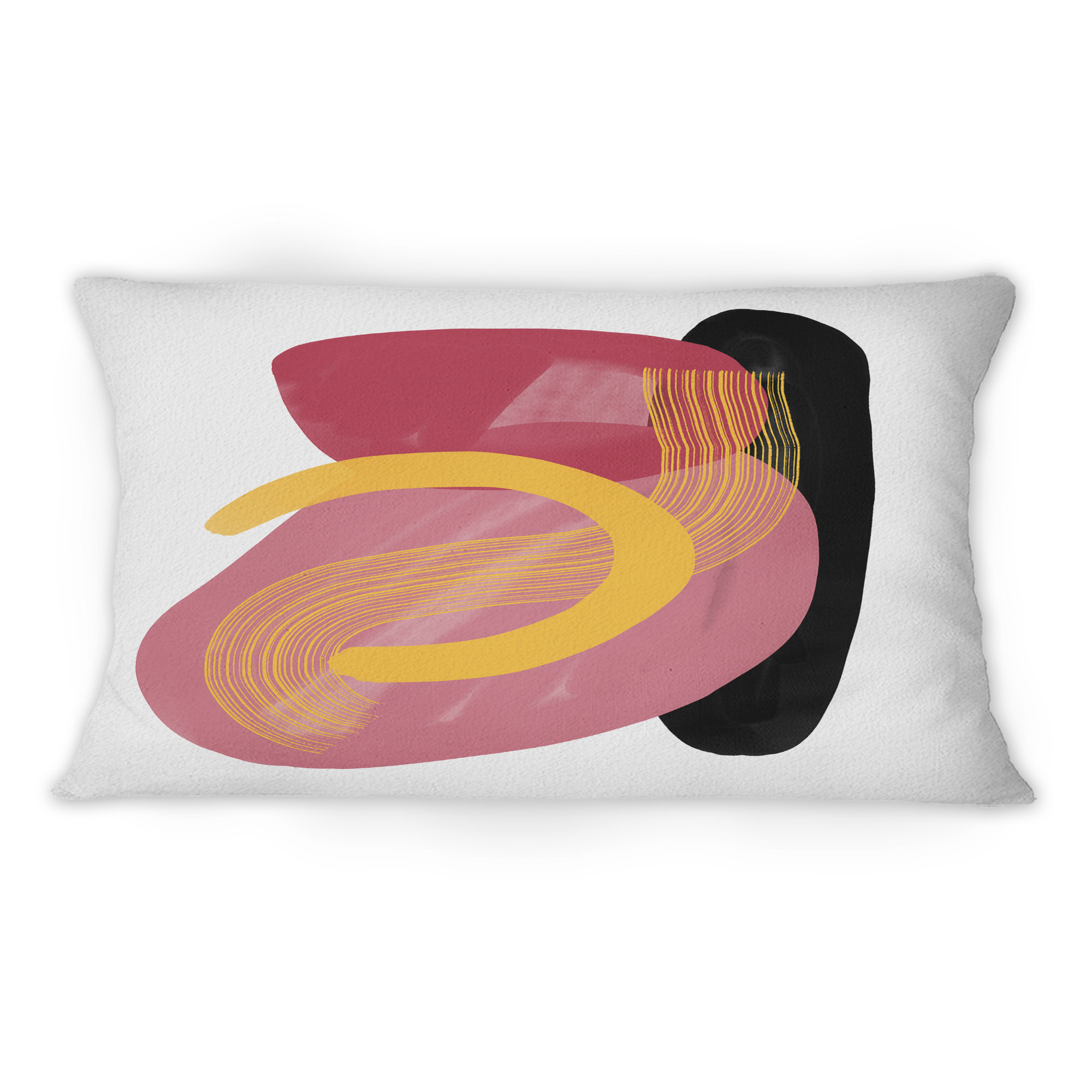 Design Art Colorful Minimal Shapes I - Modern Printed Throw Pillow ...