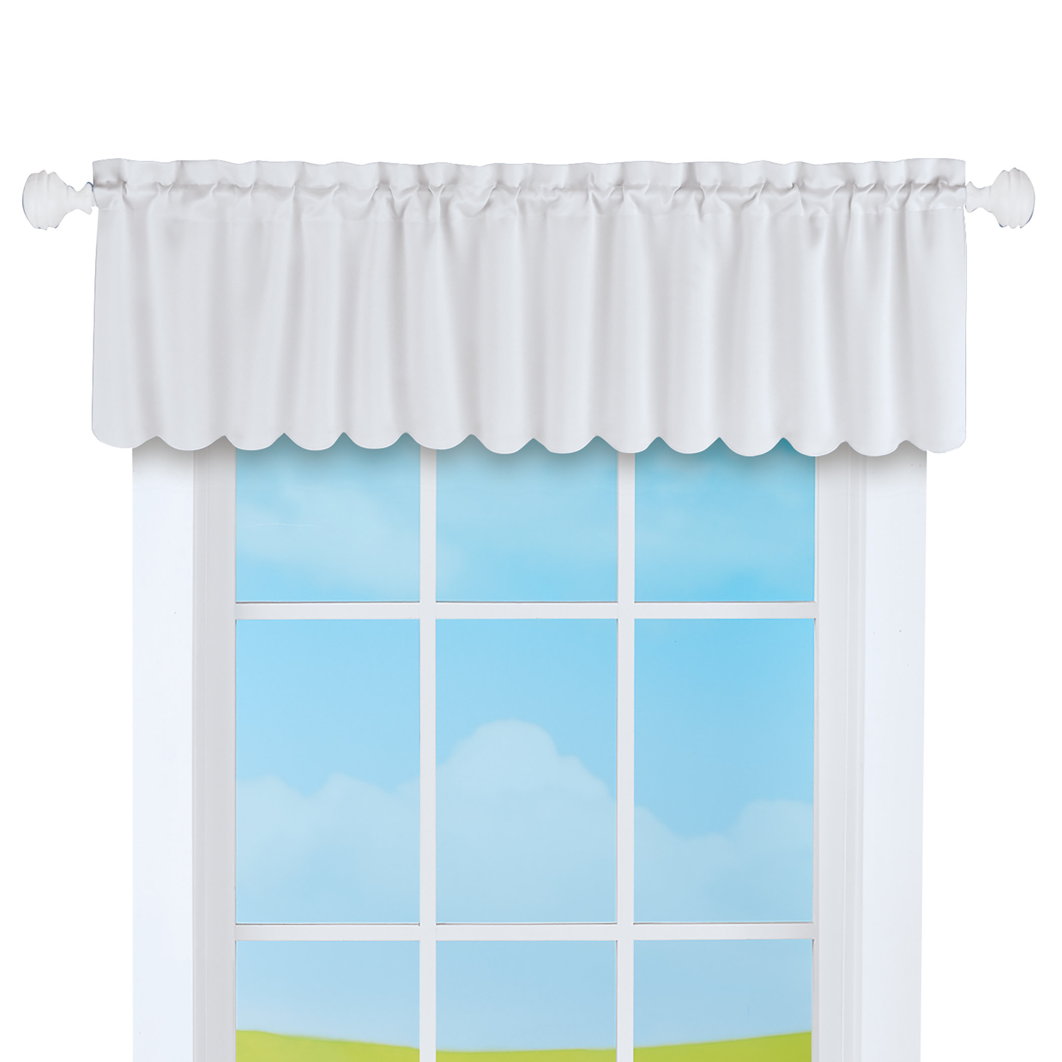 Red Barrel Studio® Felicle Solid Color Swag 58" Cafe Curtain | Wayfair