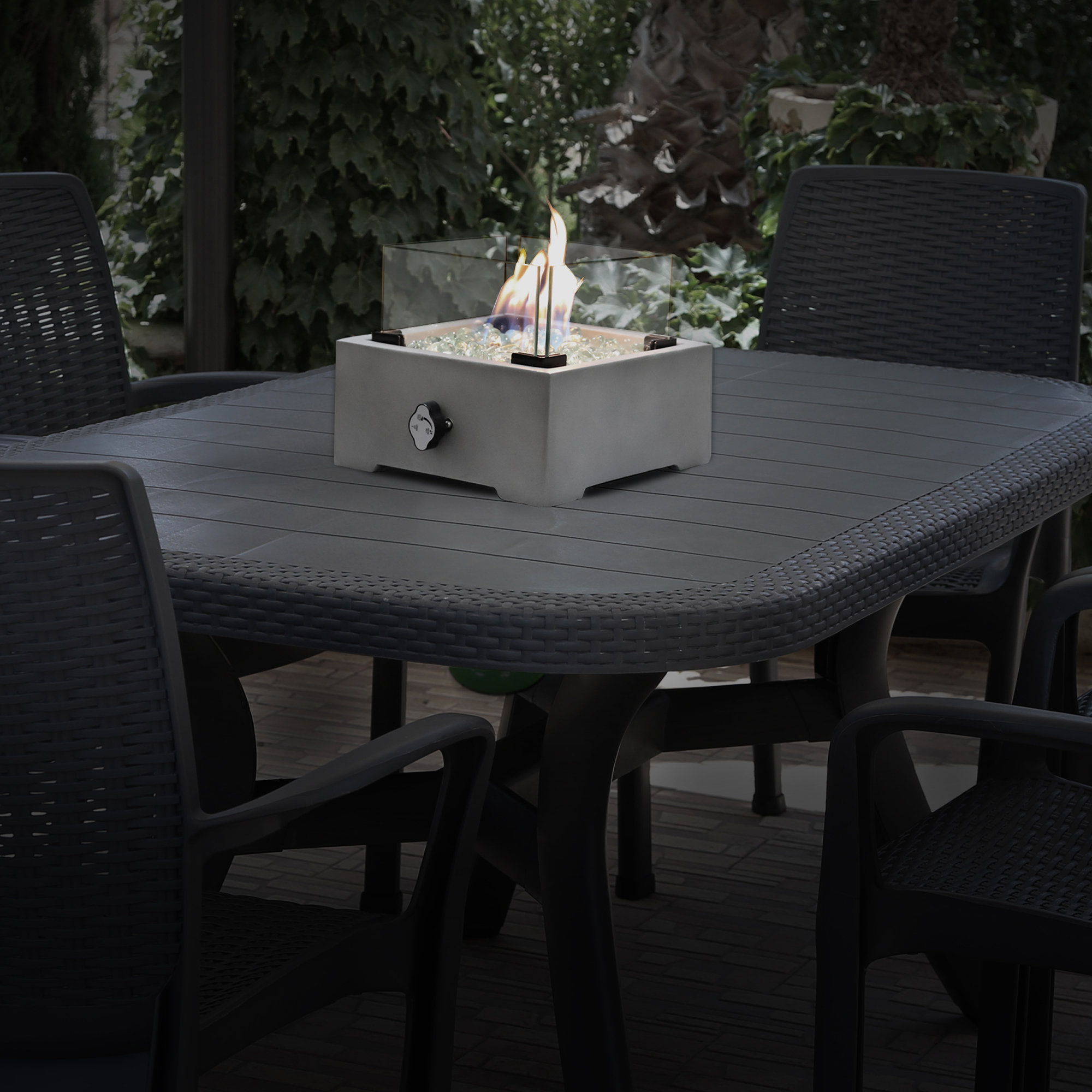 Sierra Collection Sierra Concrete Table Top Fire Pit & Reviews | Wayfair