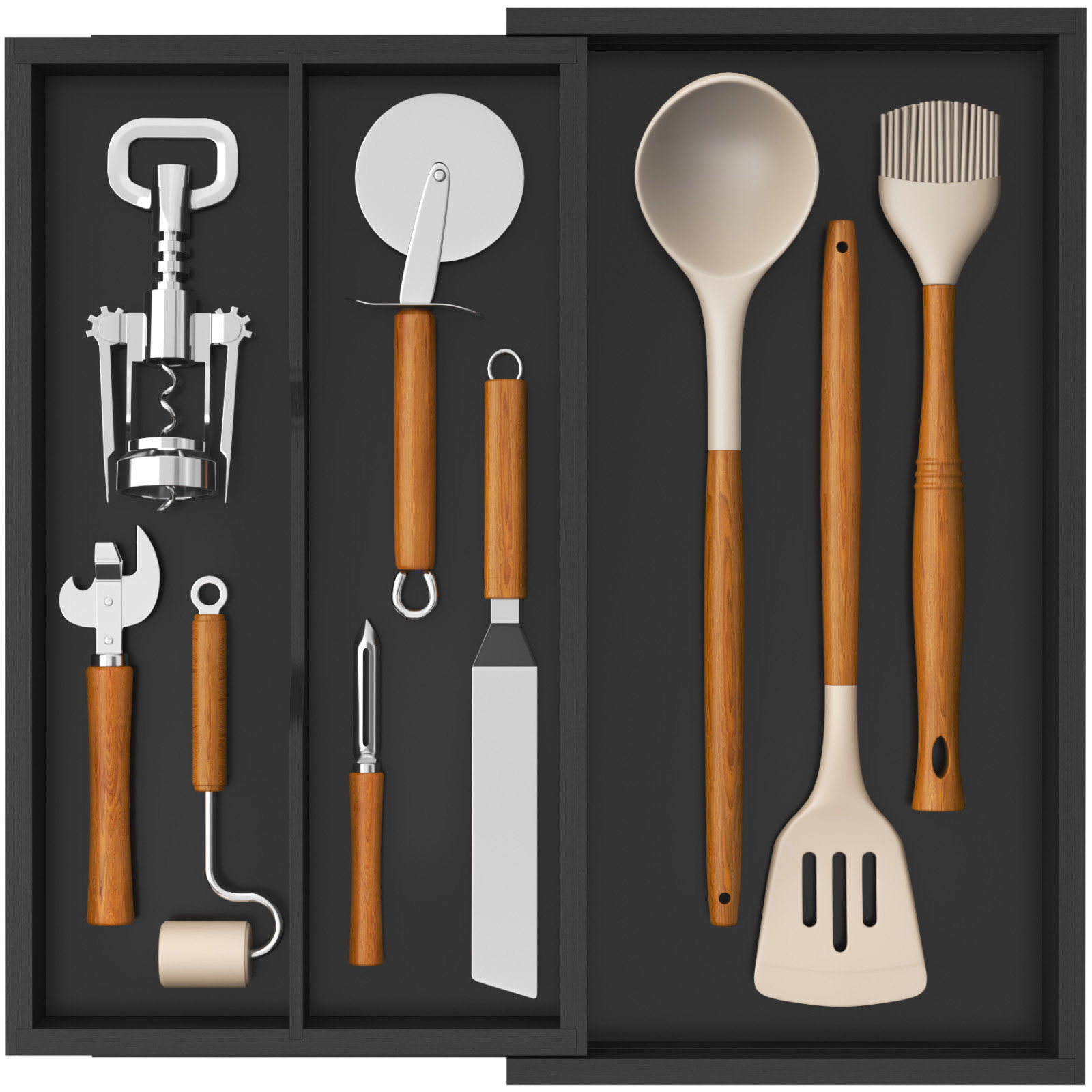 Latitude Run® Utensil Drawer Organizer, Expendable Cooking Silverware ...