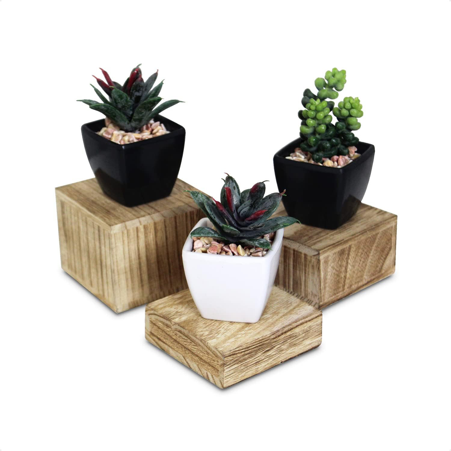 Ikee Design Wooden 3 Pcs Square Risers for Display | Wayfair