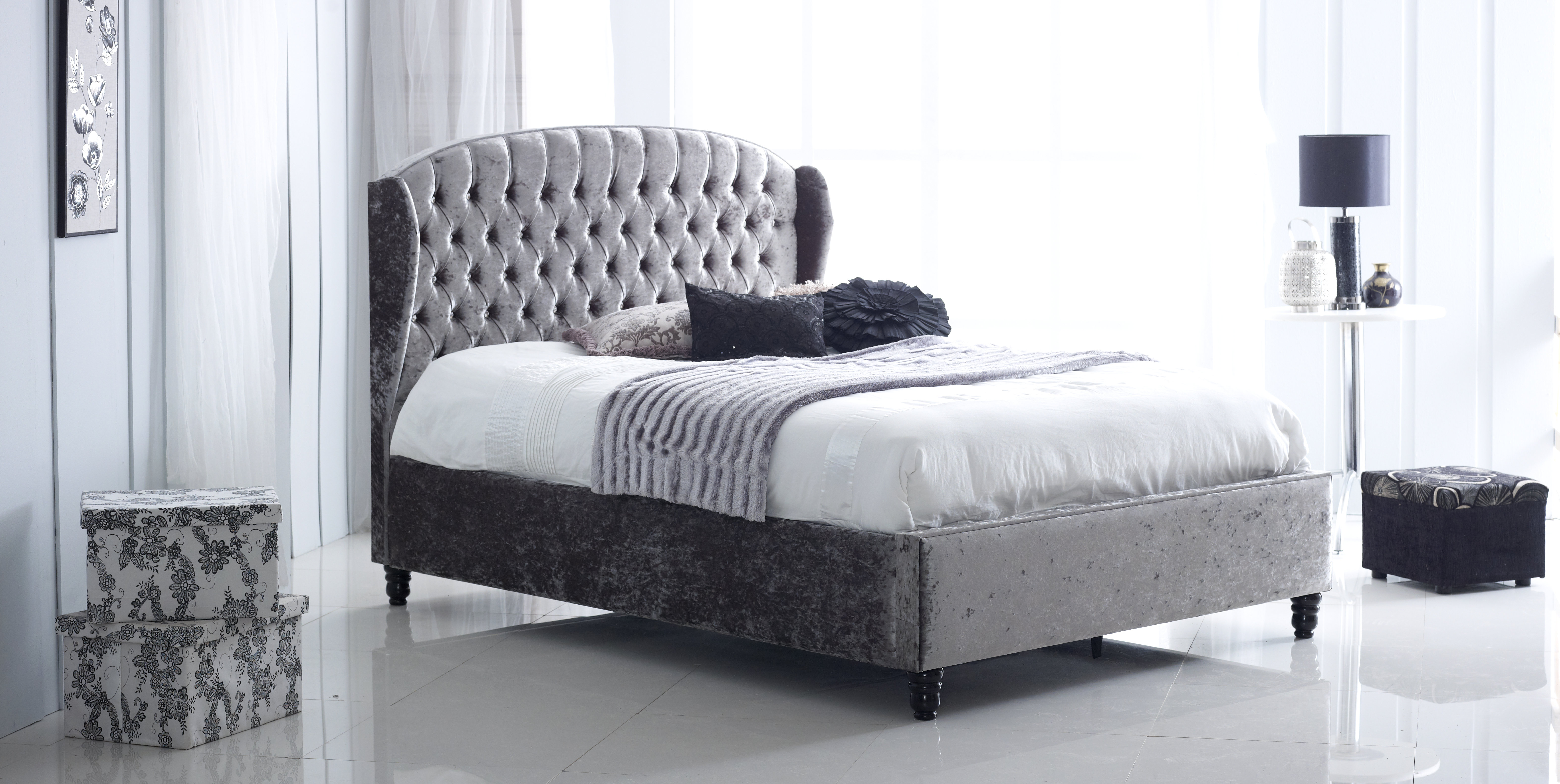 Rosalind Wheeler Cheeb Upholstered Ottoman Bed | Wayfair.co.uk
