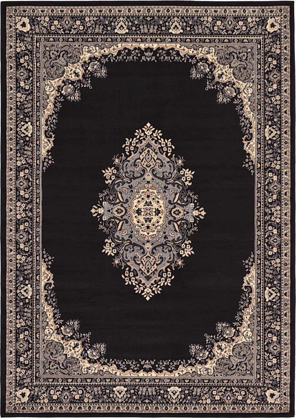 World Menagerie Balthrop Oriental Black Area Rug & Reviews | Wayfair