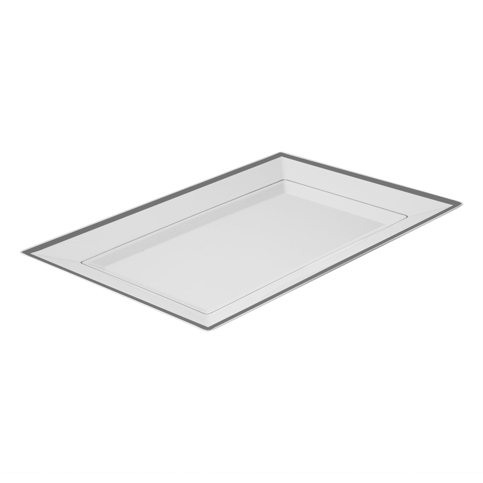 Restaurantware Rectangular Serving Plates 10 Count 12.5 x 8.25 Inch ...